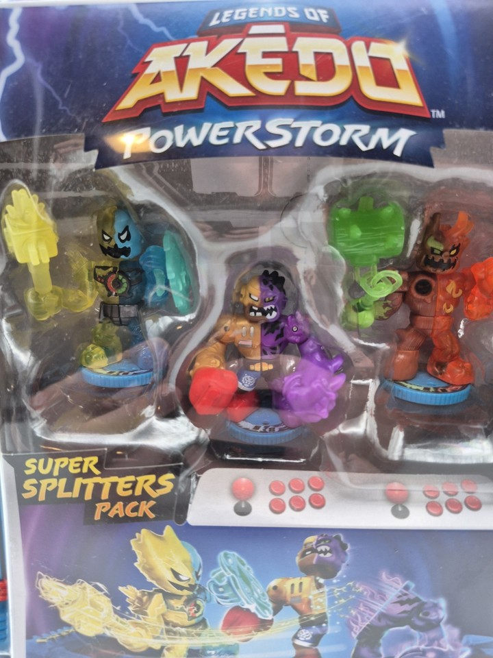 Akedo Powerstorm Super Splitters Pack Burndown Buster Splits Shortout ...