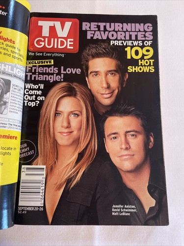 2003 September 20-26 TV GUIDE Magazine, Returning Favorites, FRIENDS ...
