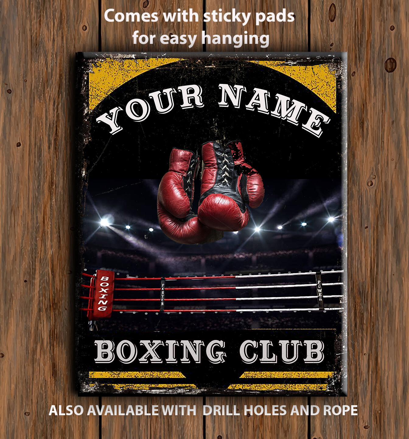 PERSONALISED BOXING GYM FIGHT CLUB ABA SHED DAD Vintage Metal Sign ...
