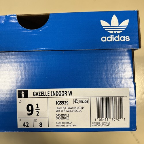 Adidas Gazelle Indoor "Collegiate Green Gum” Colorway Women’s Size 9.5 ...