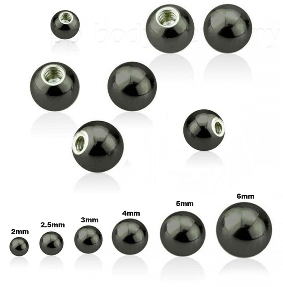 4pcs. 16g 14g IP Surgical Steel Replacement Ball For Horseshoe Labret ...