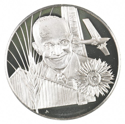 Sterling Silver Bicentennial Tribute To Kansas 925 20.1 Grams Round/Art ...