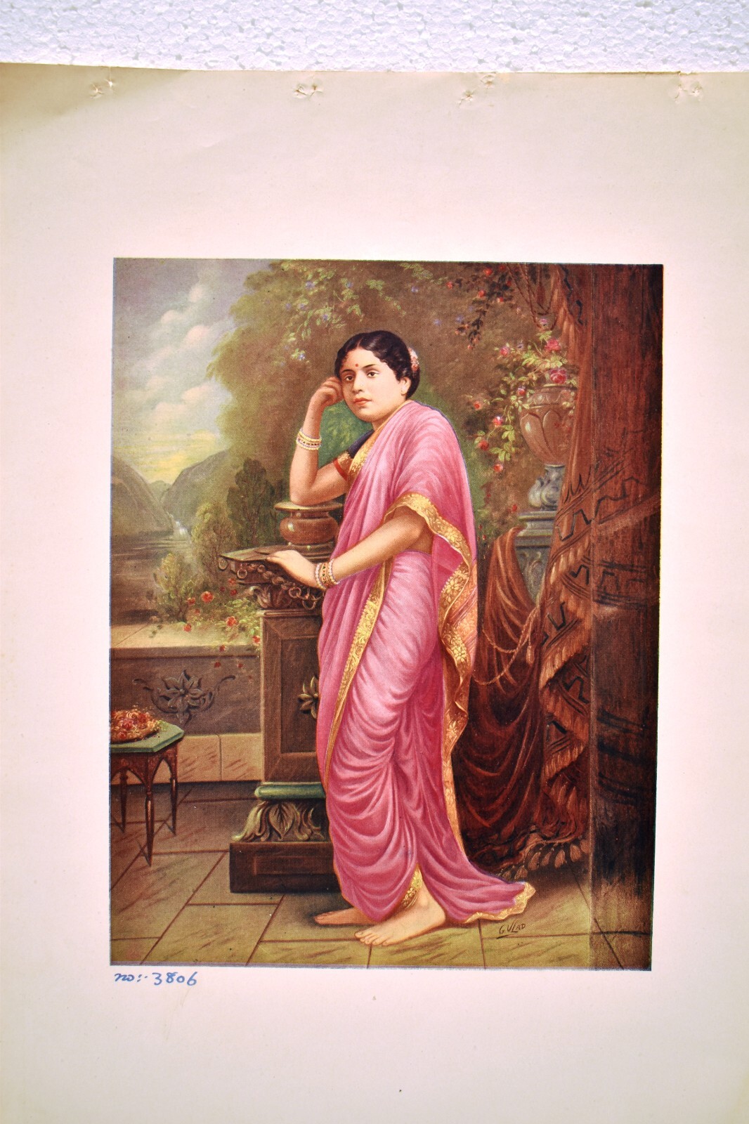 Vintage Lithograph Print Raja Ravi Varma Hamsa Damayanti Hindu ...