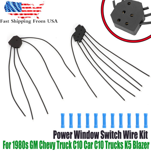 For 80s GM Power Window Switch Pigtail Plug Kit For C10 Monte Carlo ...