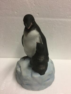 Music Box Penguin Figurine Mom & Young Penguin | eBay