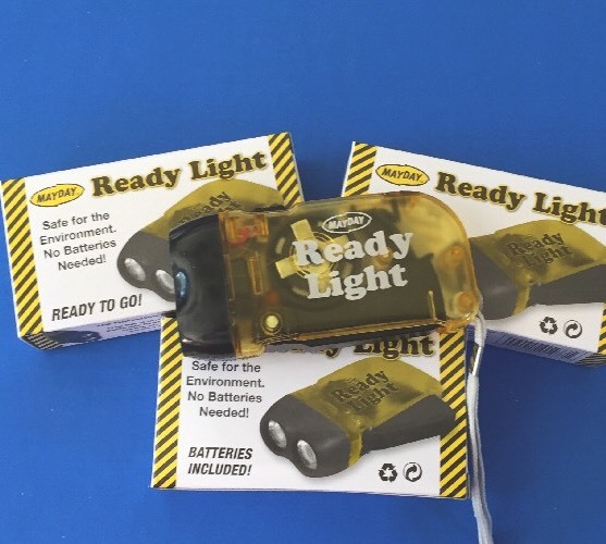 Squeeze Dynamo Flashlight with 3 Bright LED Lights Mayday No Batteries ...