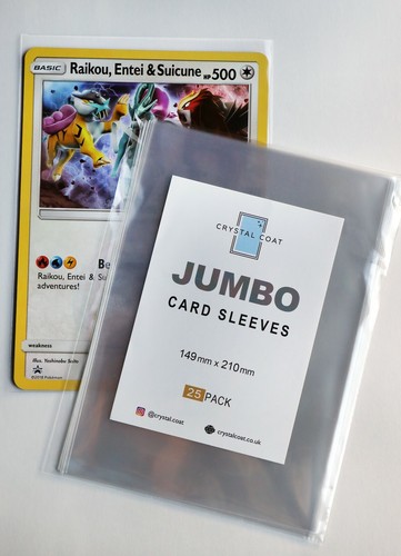 25x OVERSIZE / JUMBO CARD SOFT SLEEVES POKEMON TCG SPORTS, PERFECT ...