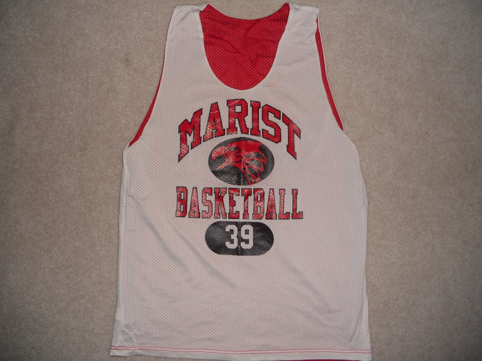 Marist Red Hawks Basketball Jersey REVERSible Red White Practice Style ...