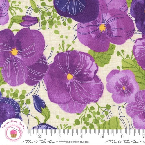 Moda PANSY'S POSIES 48720 11 Purple Lavender Floral ROBIN PICKENS Quilt ...
