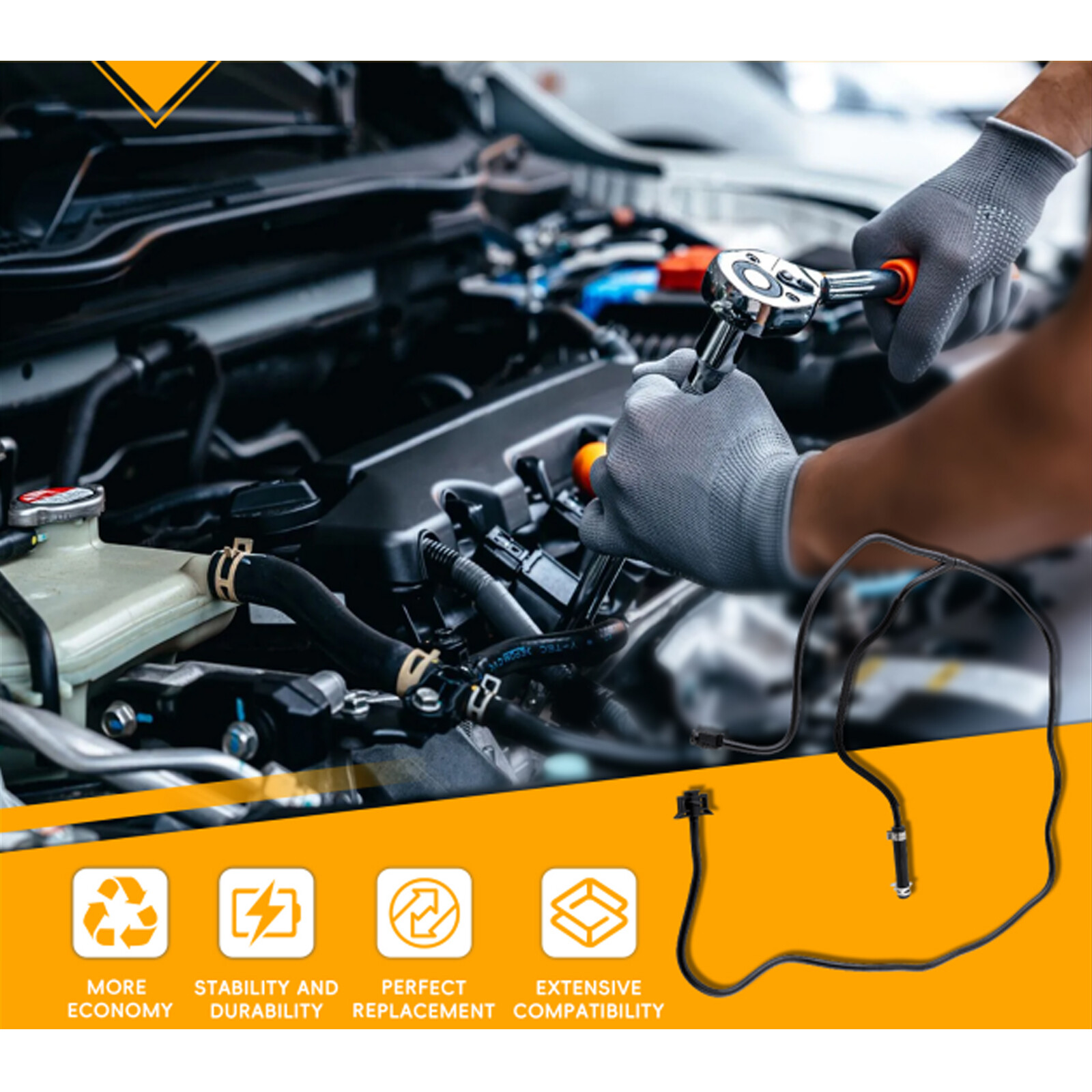 Coolant Reservoir Hose Replace For Ford Focus 2012-2018 BV618K012KF ...