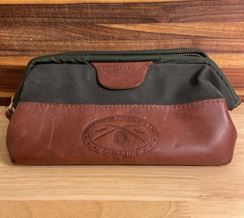 Orvis Co. Green Canvas & Leather Mens Toiletry Bag Travel - Made In USA ...