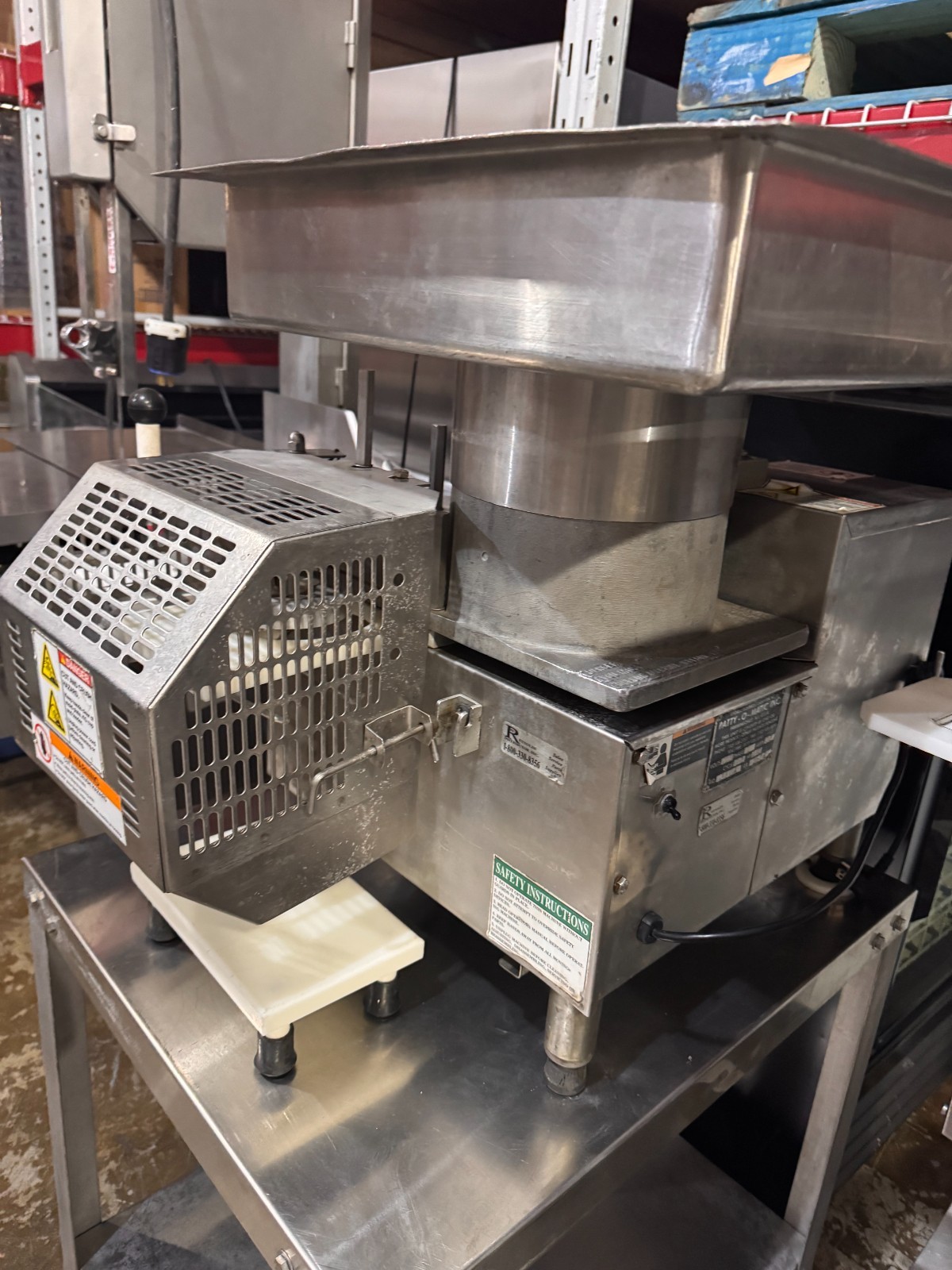 PATTY-O-MATIC AUTOMATIC BURGER FORMER W/ TABLE MODEL # 330A 115 V 1 PHZ ...