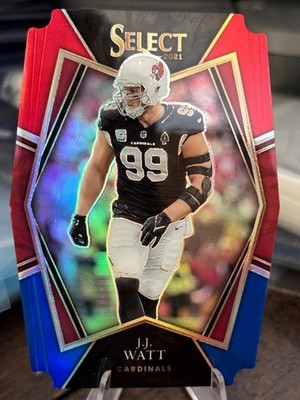 2021 Select Prizm Red and Blue Die Cut #103 J.J. Watt | eBay