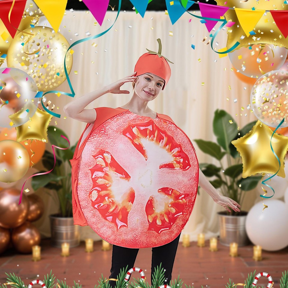 Women's Tomato Slices Cosplay Suit Halloween Party Costume Fancy Dress ...