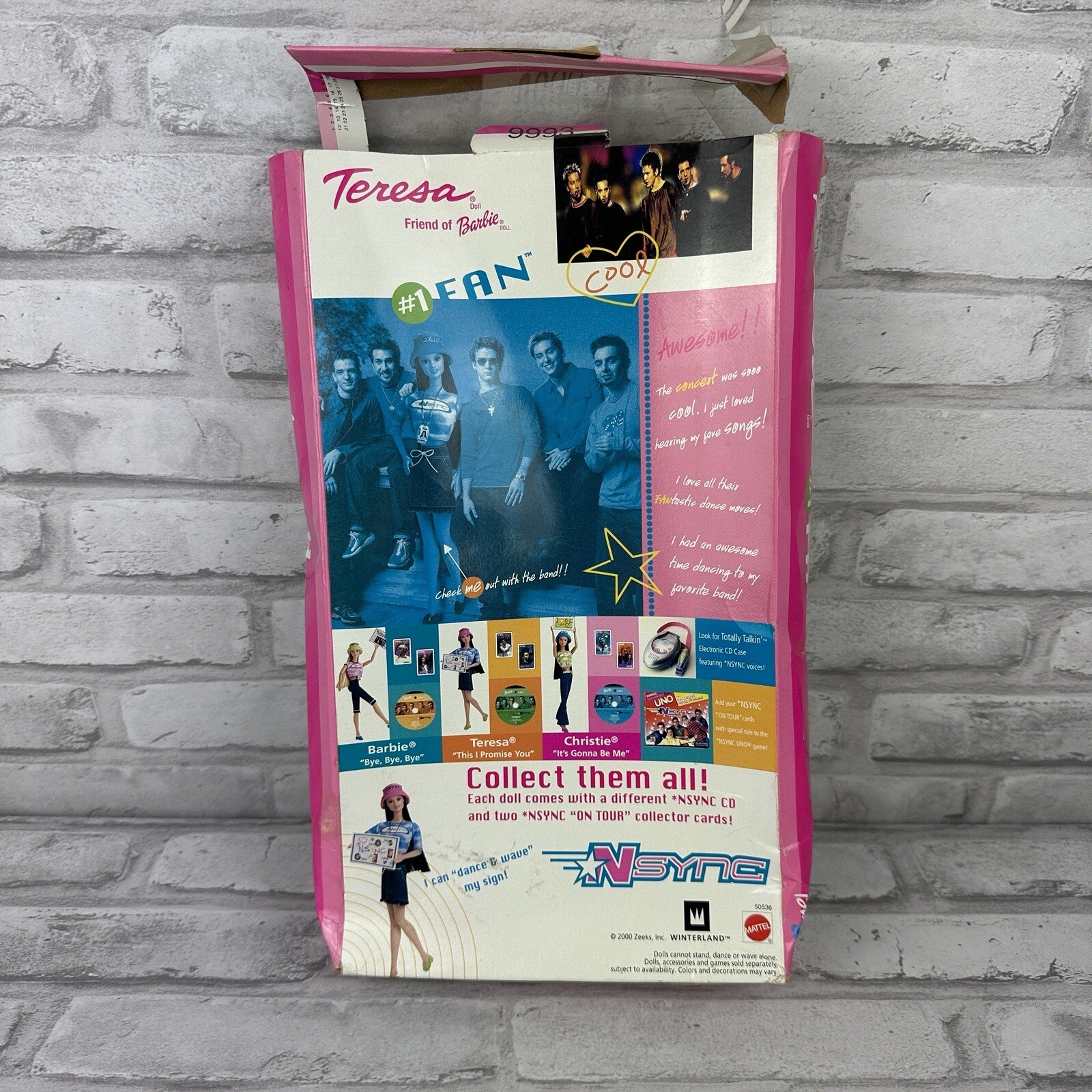 2000 NSYNC Teresa #1 Fan Doll Barbie 50536 Zeeks Mattel for sale online ...