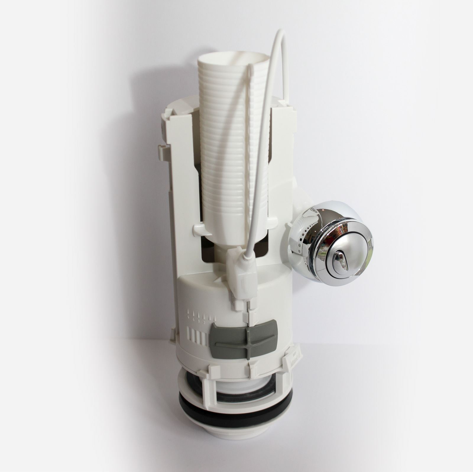 SIAMP Optima 50 DUAL FLUSH 470mm Cable, 1½” & 2” Outlet Chrome Button ...