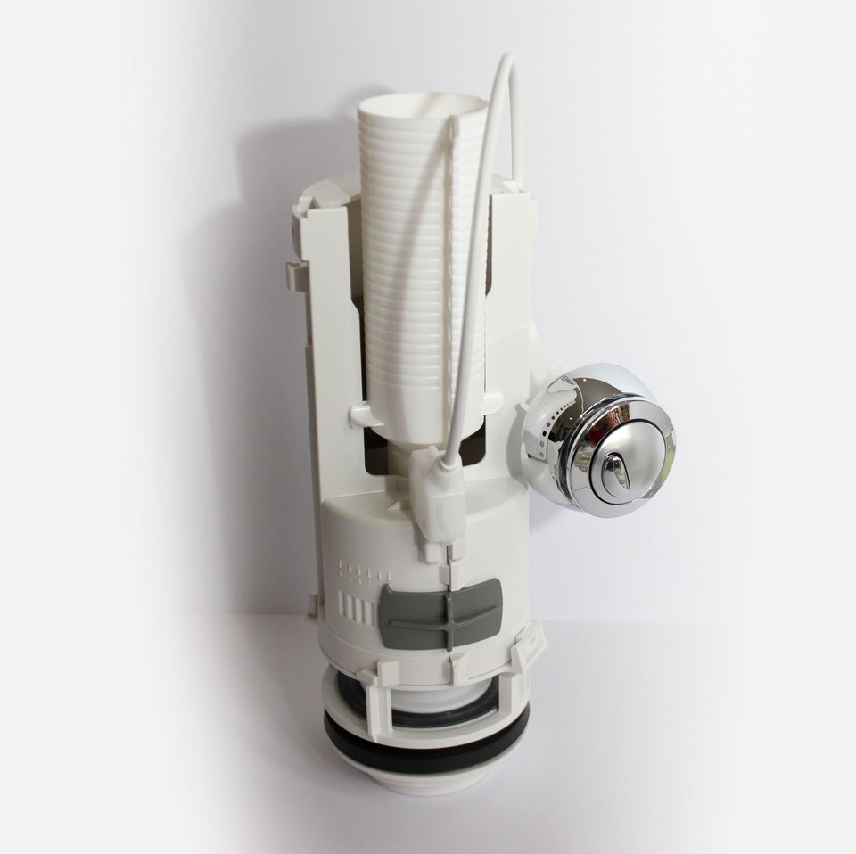 SIAMP Optima 50 DUAL FLUSH 470mm Cable, 1½” & 2” Outlet Chrome Button ...