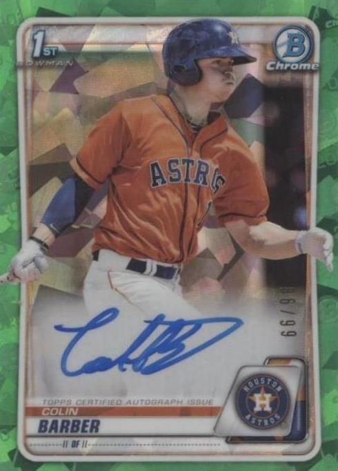 2020 Bowman Chrome - Prospect Autographs Colin Barber #CPA-CBA Green ...