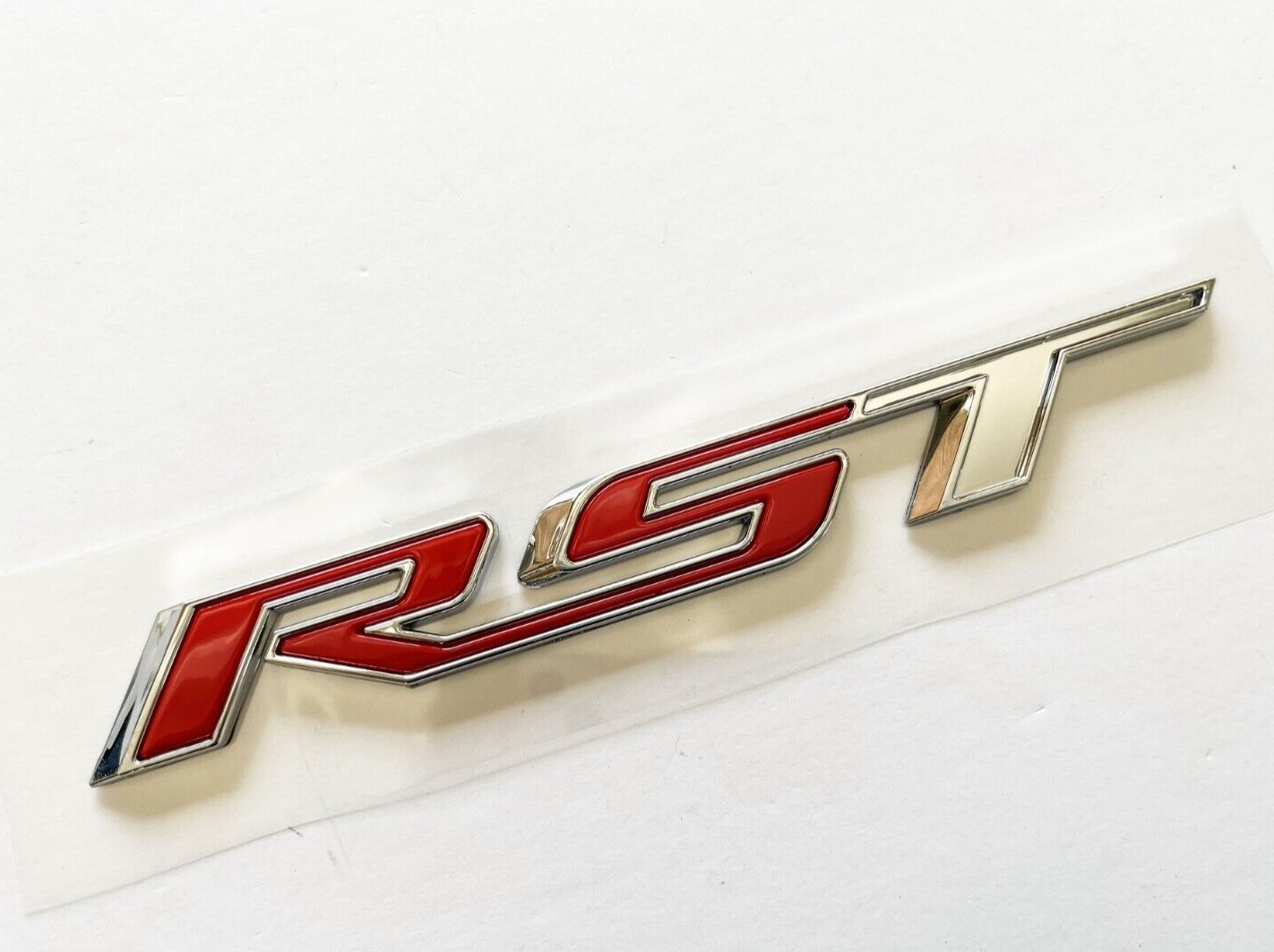 1PC Tailgate RST Emblem Fit 2021-2023 Chevy Silverado Badge Chrome red ...