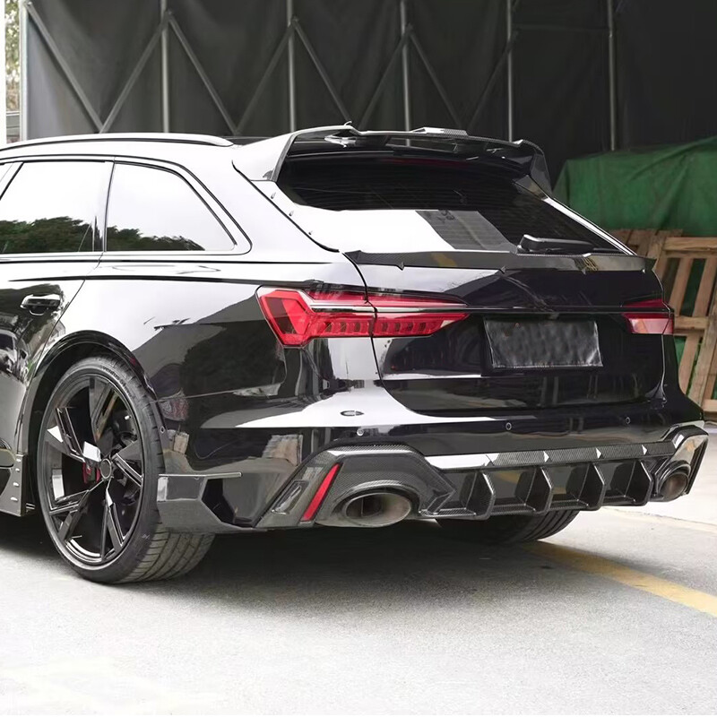 For Audi A6 Avant RS6 C8 19+ DRY CARBON FIBER Rear Trunk Middle Spoiler Wing Lip | eBay
