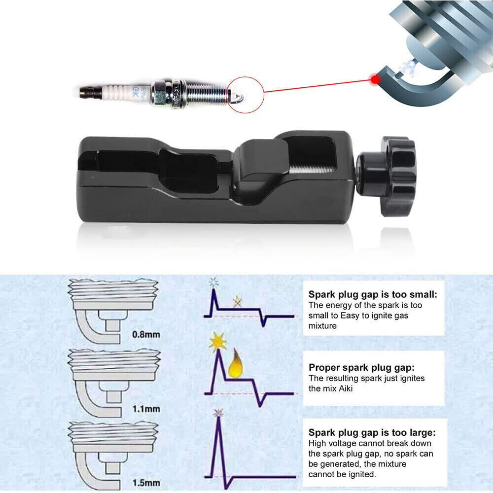 Universal Matte Engine Spark Plug Gap Gapper Tool 10mm/12mm/14mm/16mm ...