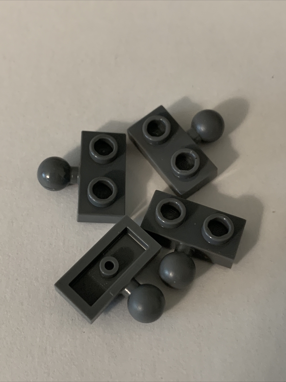 LEGO Parts 14417 (4pcs) Plate, Modified 1 x 2 with Tow Ball on Side DK ...