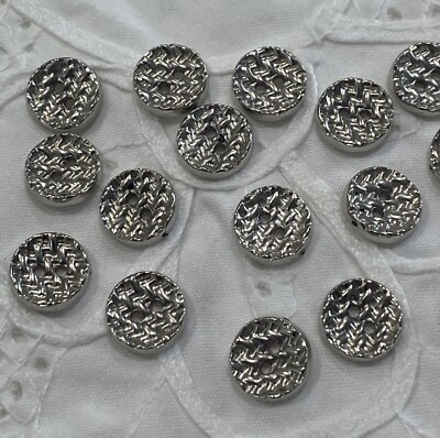 Silver Flat Back Buttons With Design x 18 1cm | eBay Australia