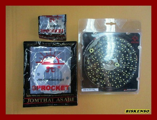 Honda MSX125 GROM125 Front 13T & Rear 30T Sprocket+ Black Chain #TO5914 ...