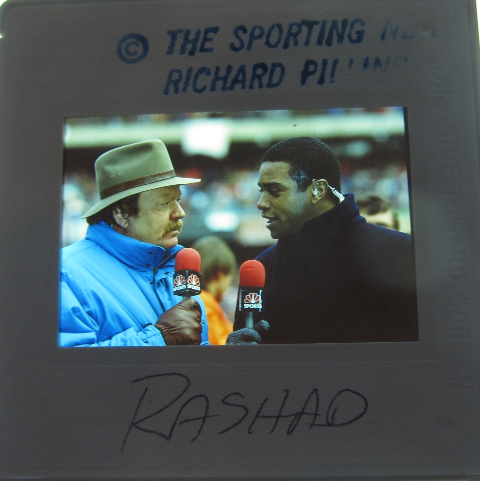 PAUL McGUIRE AHMAD RASHAD BOBBY MOORE NBC ESPN BUFFALO BILLS ORIGINAL ...