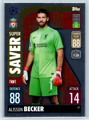 Alisson Becker 2021 Topps Match Attax UEFA Liverpool #47 Silver Foil | eBay