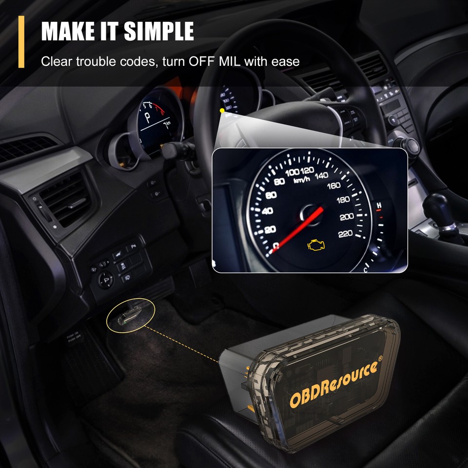 Car Code DTC Clearer Clear Turn-Off Check Engine Light OBD2 Erase Codes ...