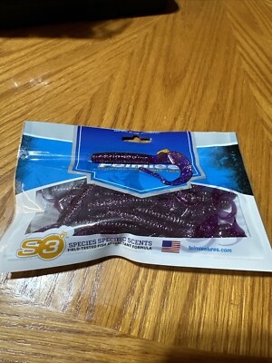 25 Felmlee 6” Purple With Sparkle Rubber Twister Fishing Lure | eBay