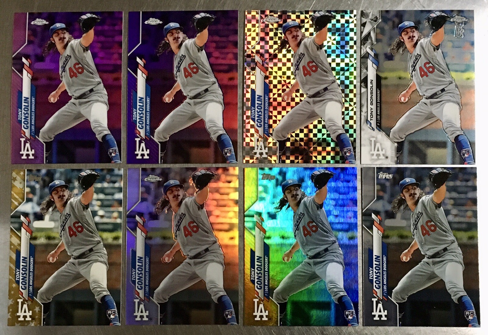 Tony Gonsolin Topps & Topps Chrome 8 card lot all different Purple ...