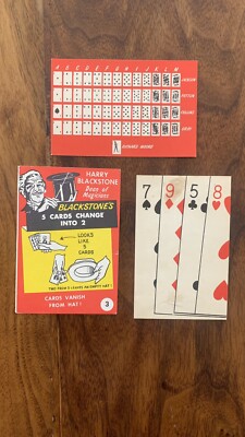 Vintage 1962 Blackstone's Philadelphia Gum Magic Trick Cards | eBay