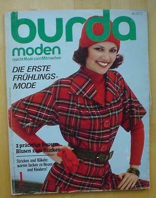 Burda Mode 75/01 Jan 1975 Fasching Karneval Karo Pußta Samt 70er ...