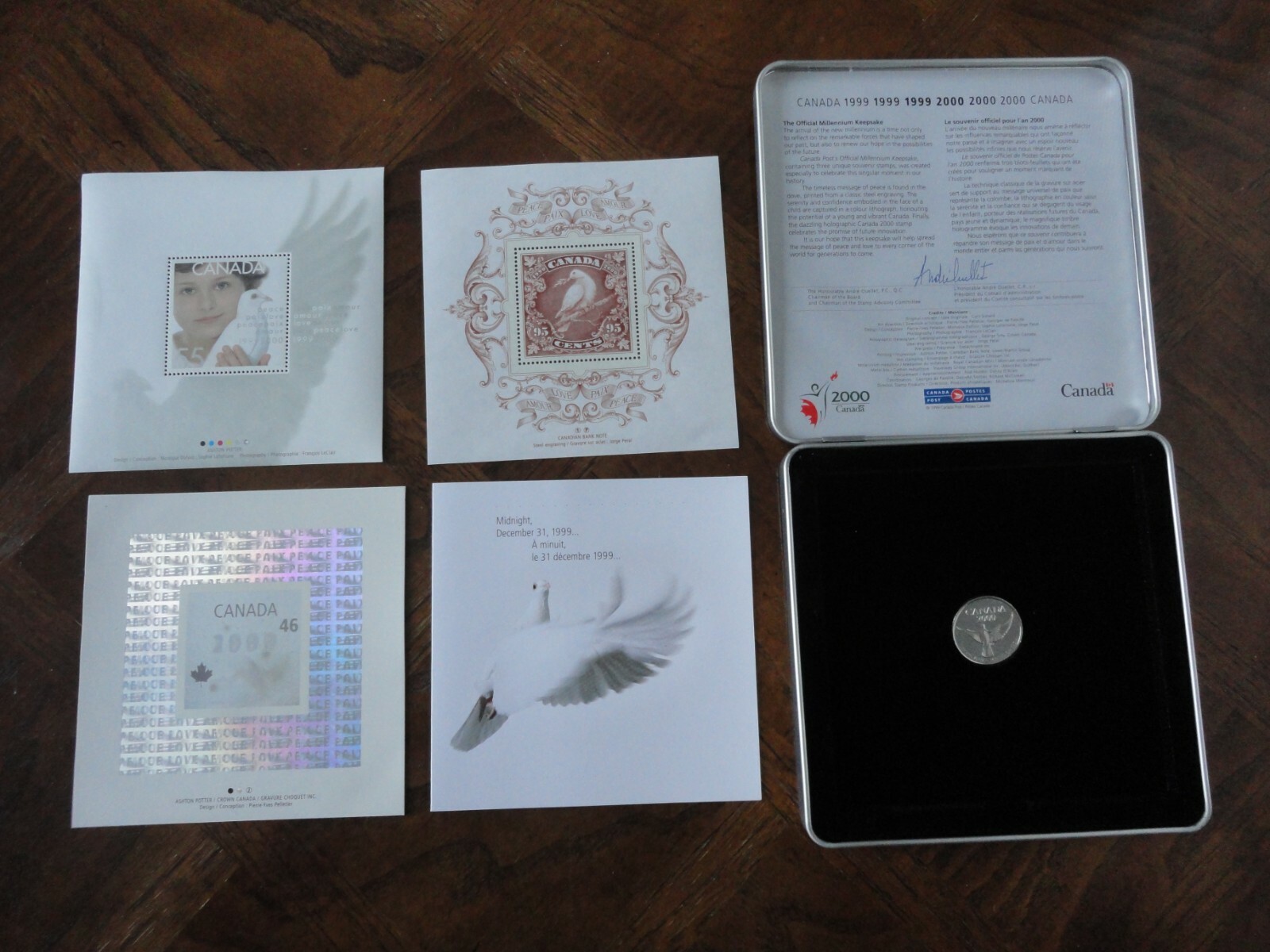 1999-2000 Canada Post Official Millennium Keepsake Stamps and Coin ...