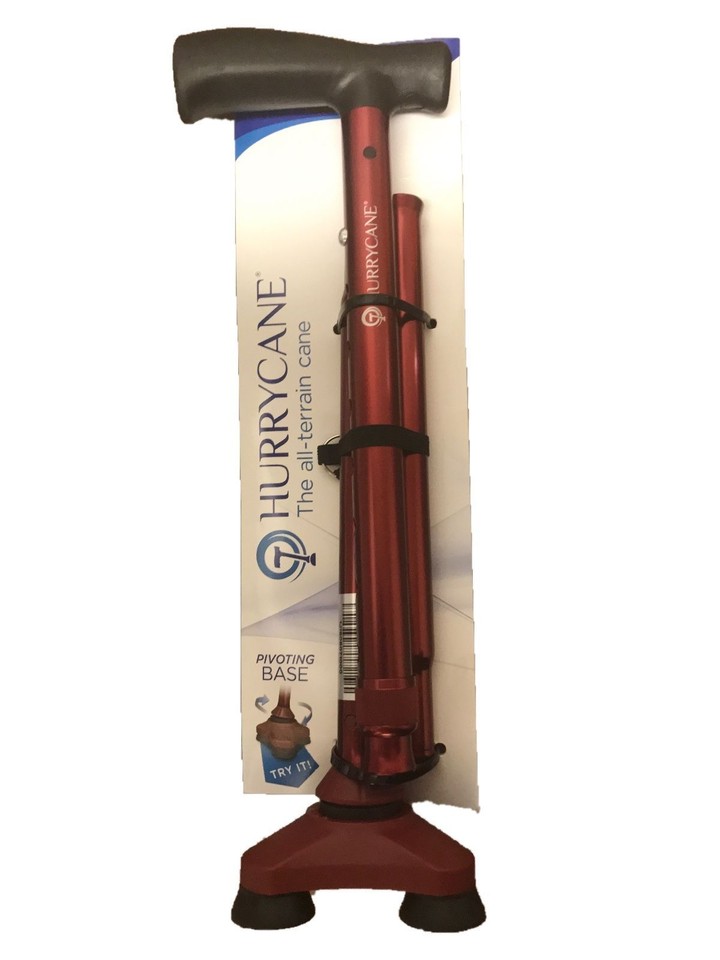 HurryCane All-Terrain Pivoting Base Folding Walking Cane 4 Colors NEW ...