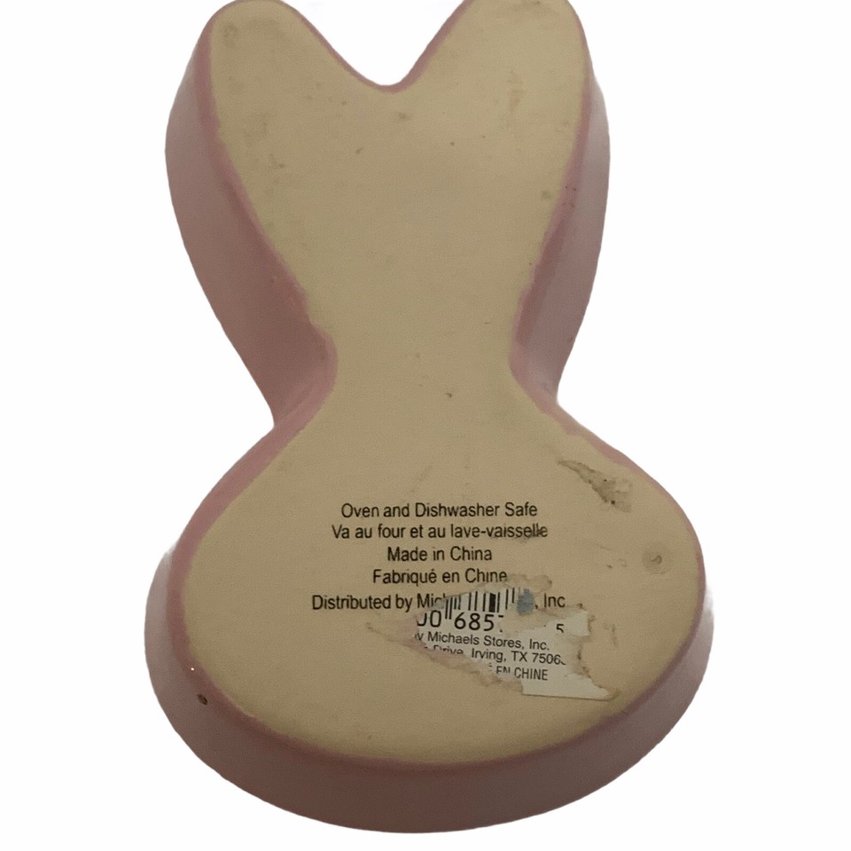 Easter Bunny Shaped Pink Candy Bowl/Dish - 6"x4" Great For Easter Candy ...