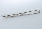 Solid Sterling Silver Plain Tie Slide Bar Clip 4mm or 6mm with Velvet ...