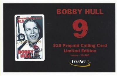 2003 Bobby Hull - VERY RARE - TeleNet PrePaid Calling Card | eBay