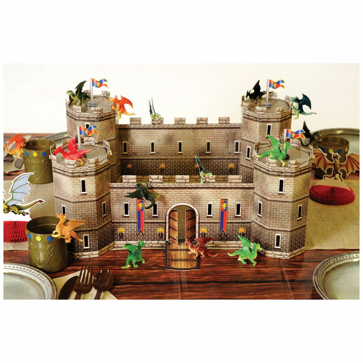 3D MEDIEVAL CASTLE TABLE DECORATION MEDIEVAL KNIGHTS PARTY DECORATIONS ...