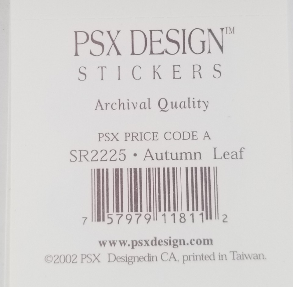 20 - PSX Sticker Designs Fall Maple Leaf Clear Backed Stickers ...