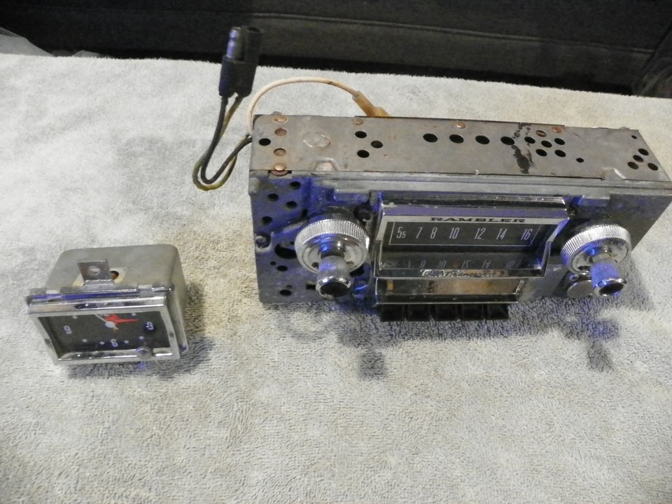 1965 1966 AMC RAMBLER CLASSIC AMBASSADOR MARLIN AM RADIO & CLOCK | eBay