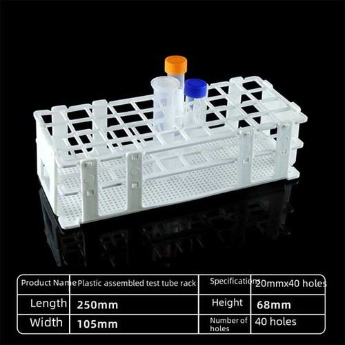 Compact Plastic Rack Test Tube Holder for 13mm-30mm Tubes Chemistry Lab ...