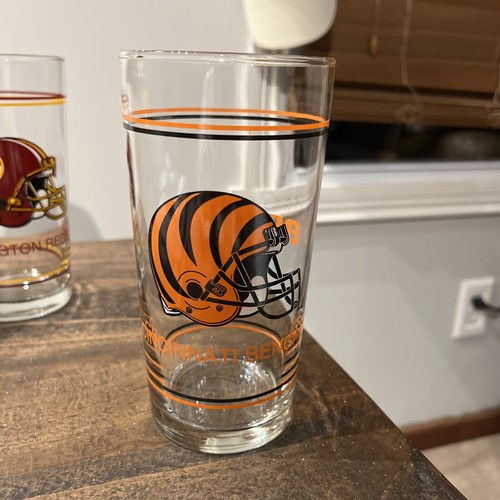 Vintage NFL Drinking Glass Cincinnati Bengals Helmet Football- 16 ...