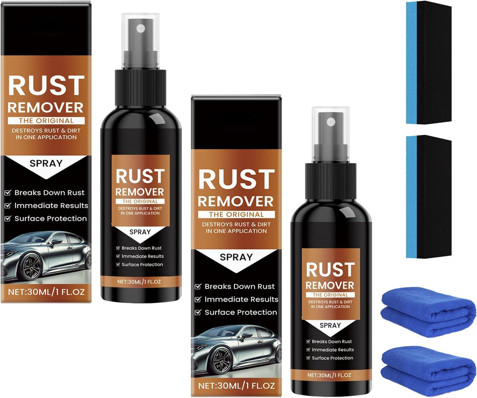 2Pcs Nexa Rust Remover Spray, 2025 Upgrade Rust Remover for Metal, Car ...