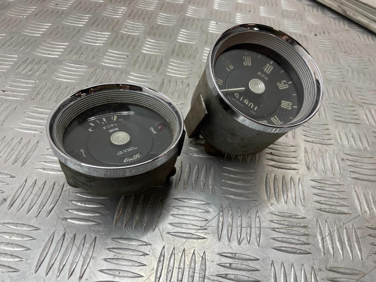 FORD POPULAR 100E 107E SET OF SPEEDO AND FUEL AND GEAR SHIFT GAUGES ...