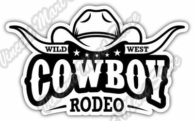 Wild West Cowboy Rodeo Bull Hat Car Bumper Window Vinyl Sticker Decal 5 ...