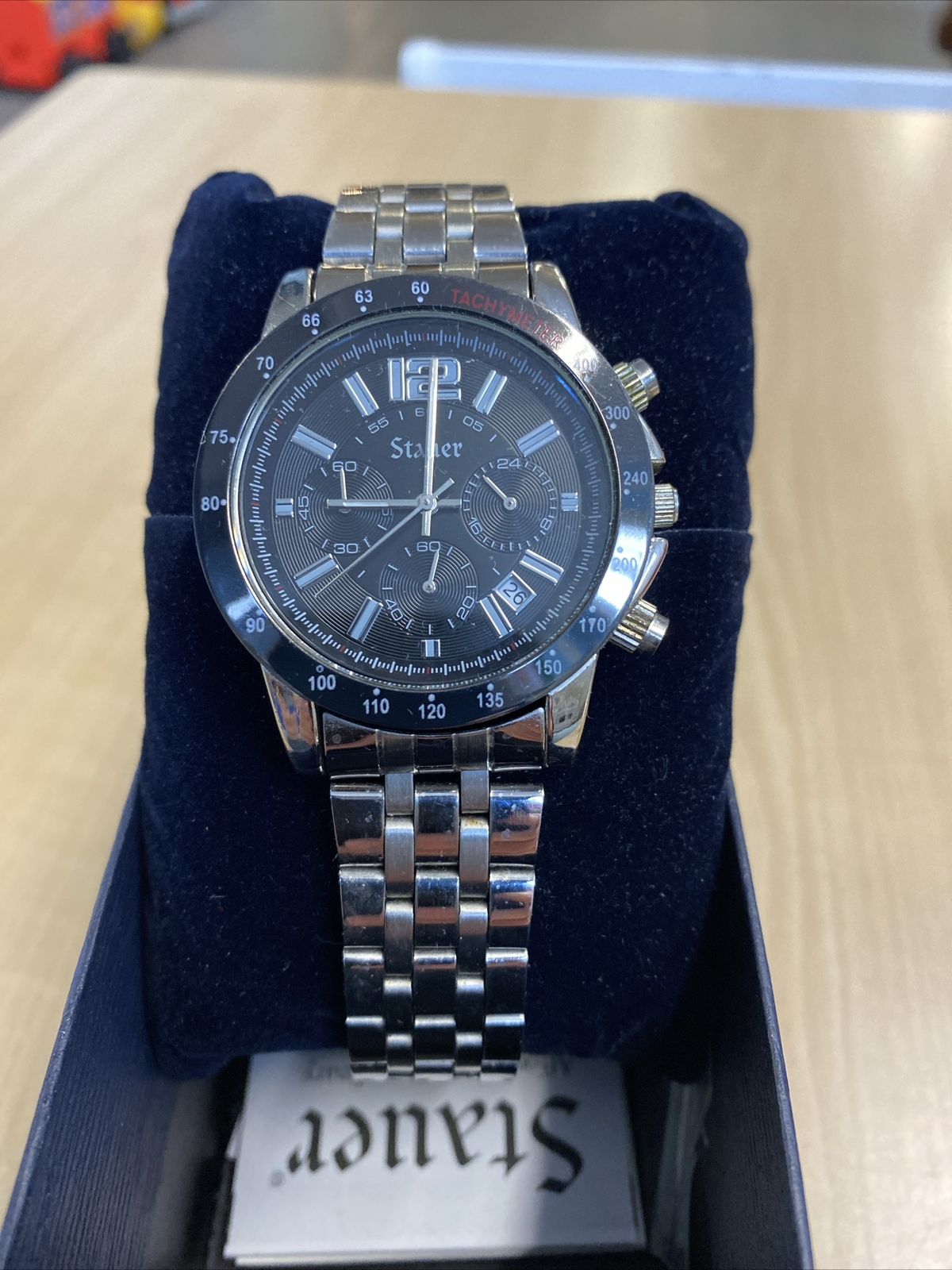 Stauer Precision Chronograph Men's Watch With Original Box Tested And ...