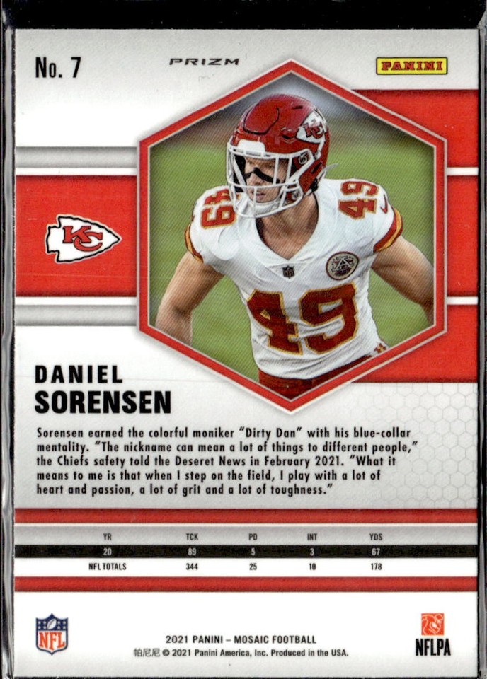 2021 Panini Mosaic #7 Daniel Sorenson Near Mint | eBay